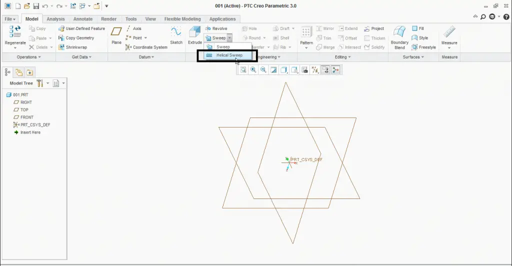 Helical Sweep in Creo 3.0 - ExtruDesign