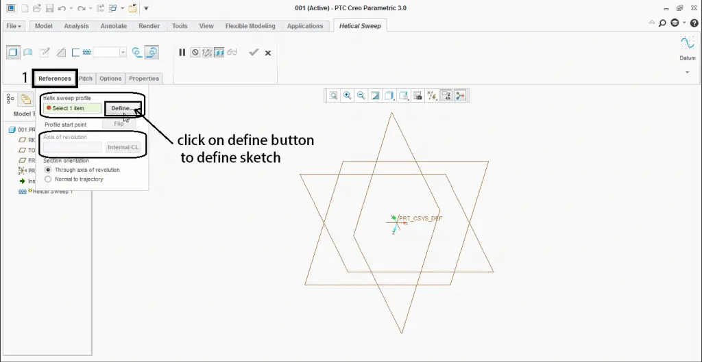 Helical Sweep in Creo 3.0 - ExtruDesign