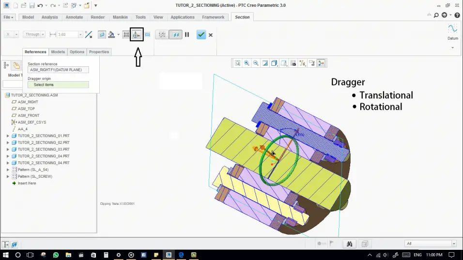 Sections in Creo-Offset, Zone Sections, Full(Unfold), Full(aligned) in ...
