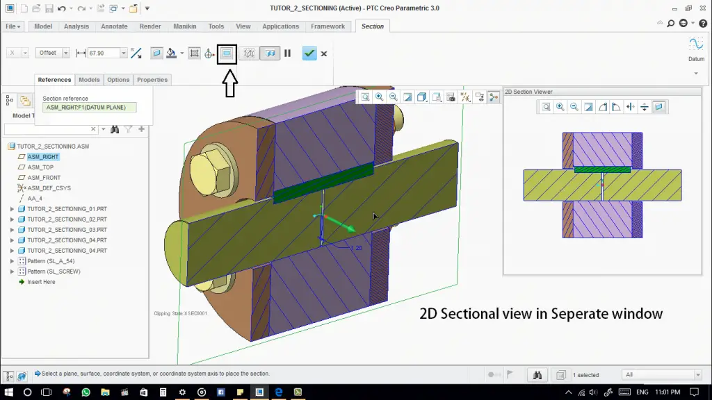 Sections in Creo-Offset, Zone Sections, Full(Unfold), Full(aligned) in ...