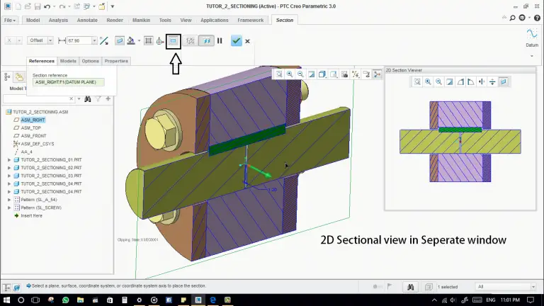 Sections in Creo-Offset, Zone Sections, Full(Unfold), Full(aligned) in ...