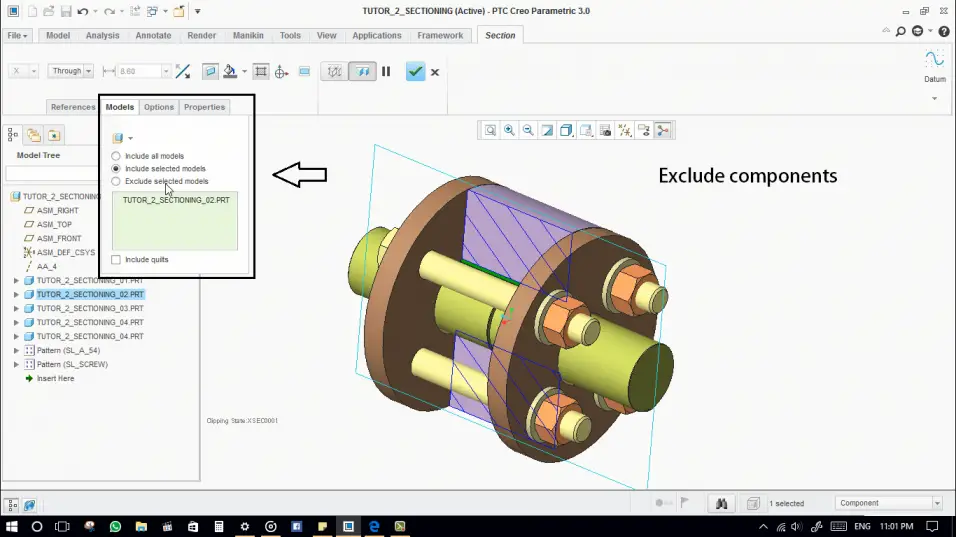 Sections in Creo-Offset, Zone Sections, Full(Unfold), Full(aligned) in ...