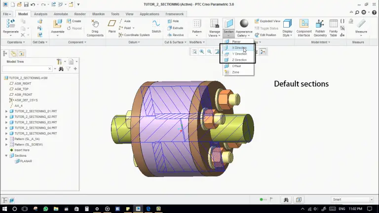 Sections in Creo-Offset, Zone Sections, Full(Unfold), Full(aligned) in ...