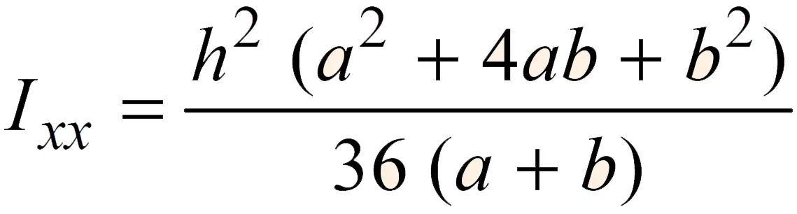 What are the different commonly used cross-section properties