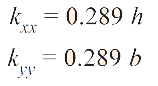 What are the different commonly used cross-section properties