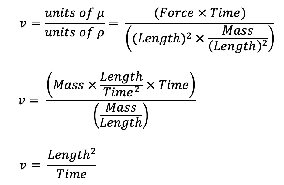 Relationship Between Viscosity And Kinematic Viscosity Formula