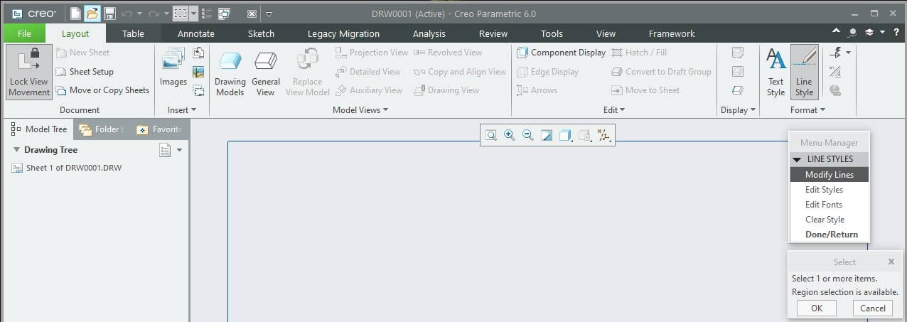 How to set up line thickness for drawings in Creo 6.0? | Pen Tables ...