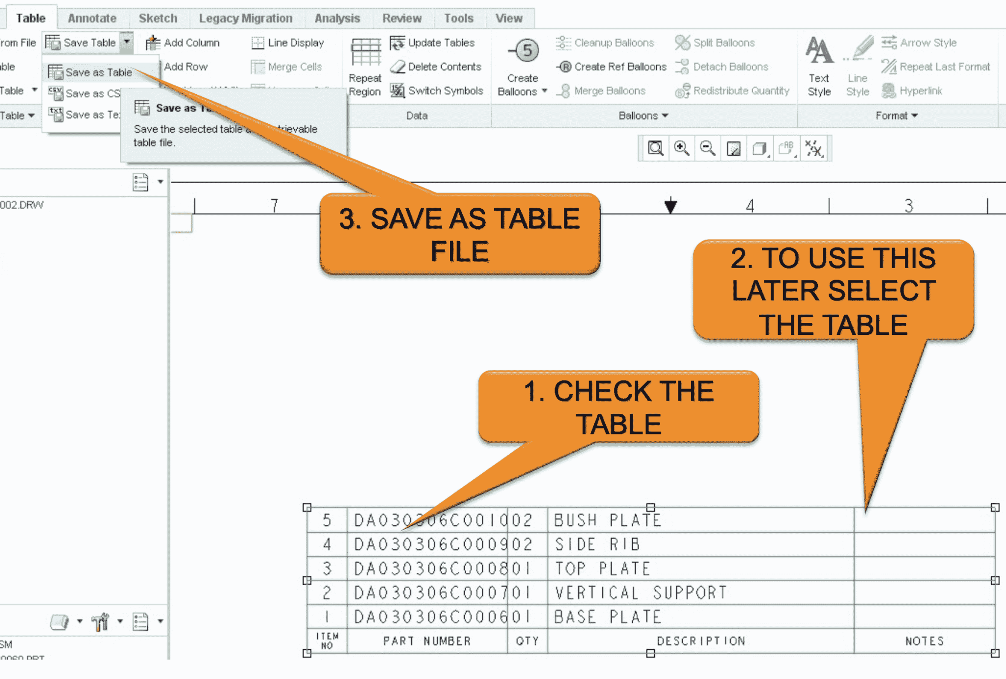 How to create BOM with Repeat Region in Creo? - ExtruDesign