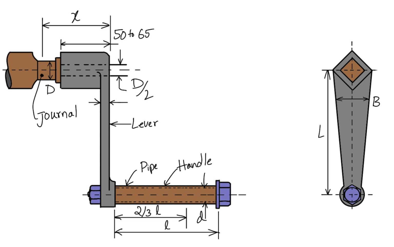 How to design Cranked lever? | Crankshaft - ExtruDesign